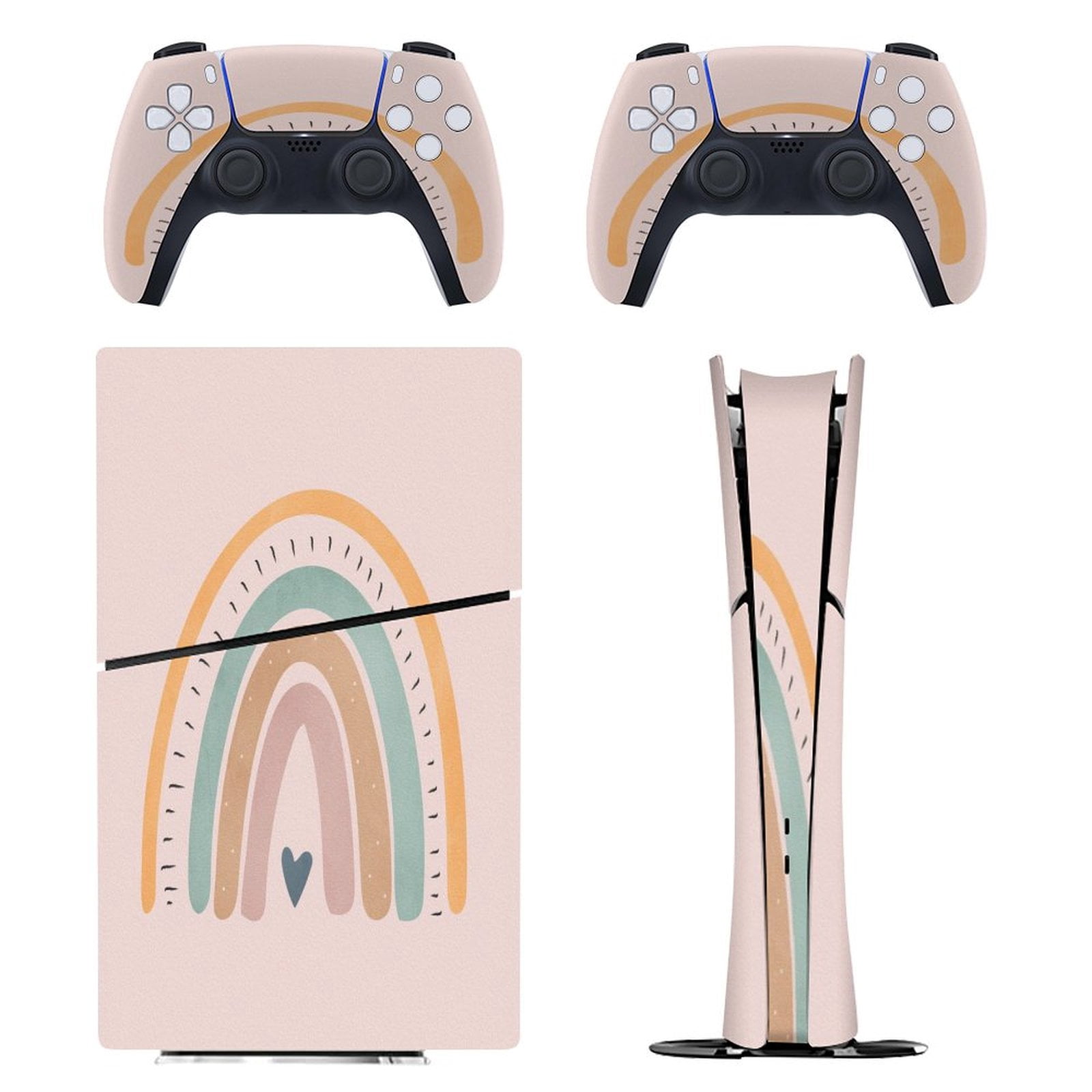 Rainbow, Love, Orange PS5/PS5 Slim Digital Disc Skin Sticker For ...