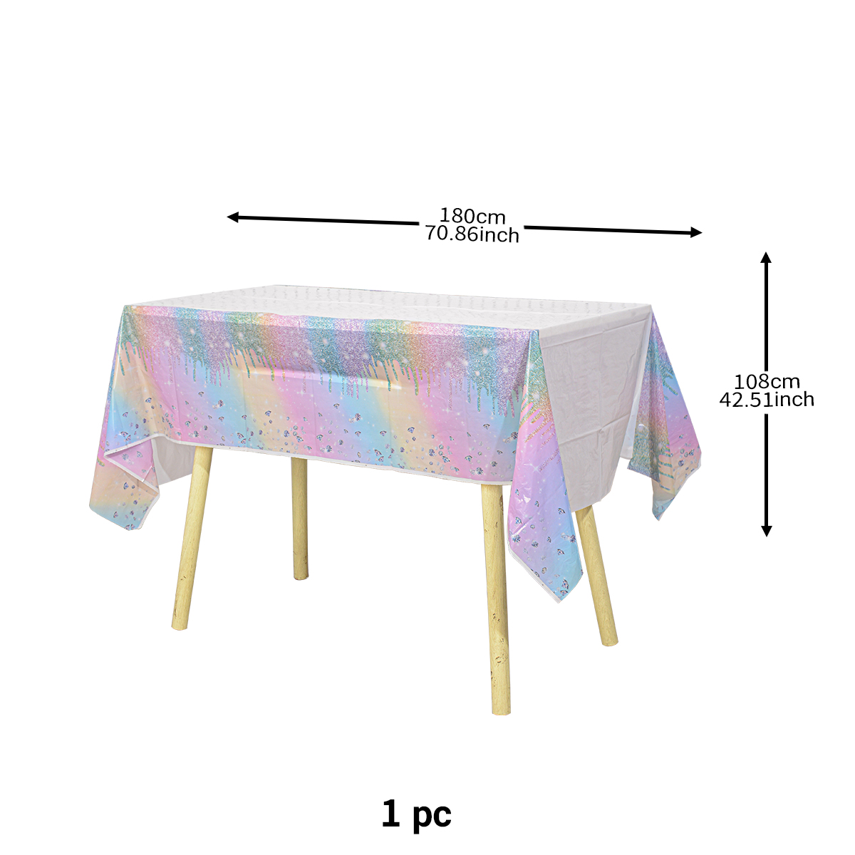 Rainbow Macaron Diamond Birthday Party Disposable Paper Plate Tableware ...