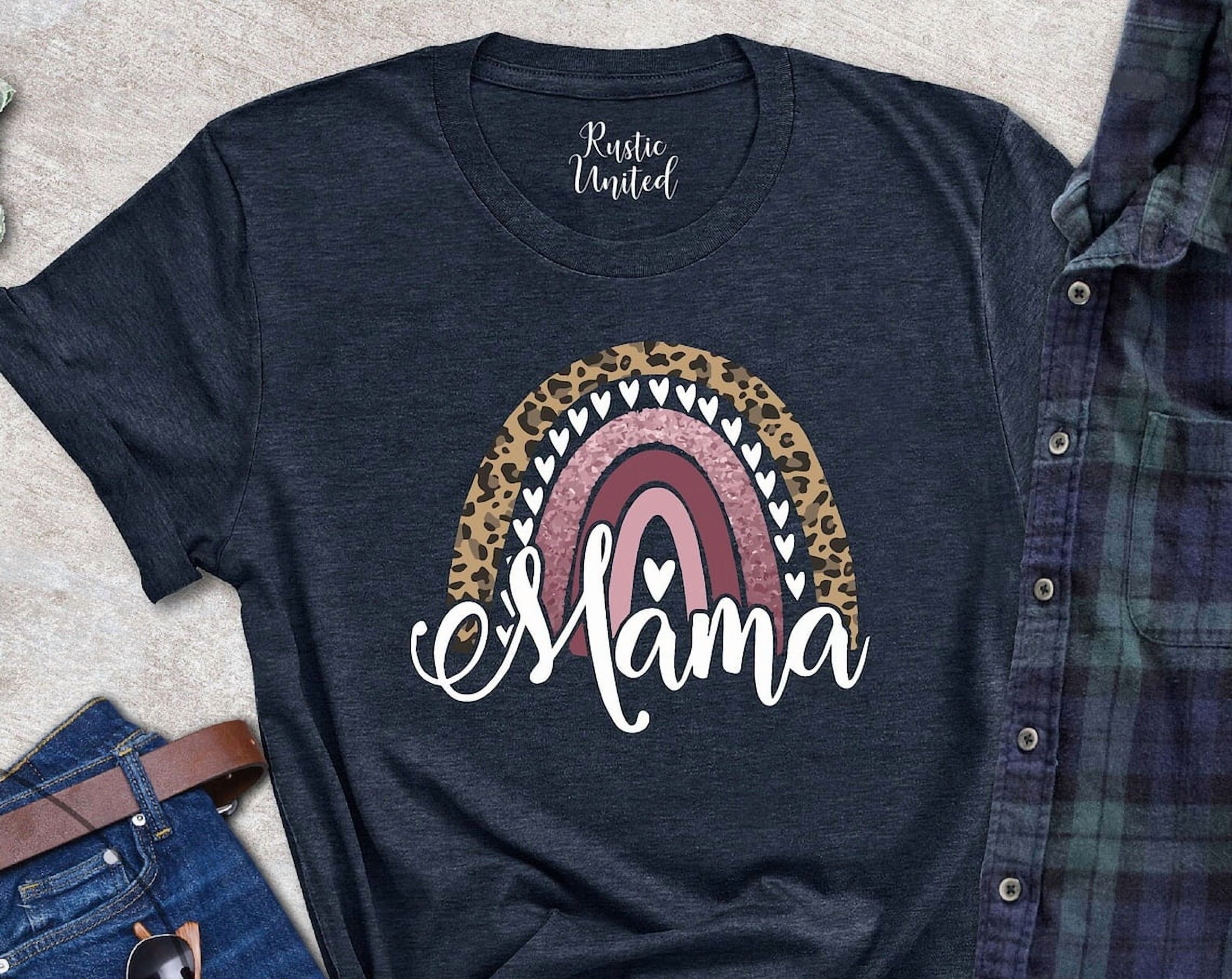 Rainbow Mama Shirt, Leopard Rainbow Mom Shirt, Mommy, New Mom Shirt ...