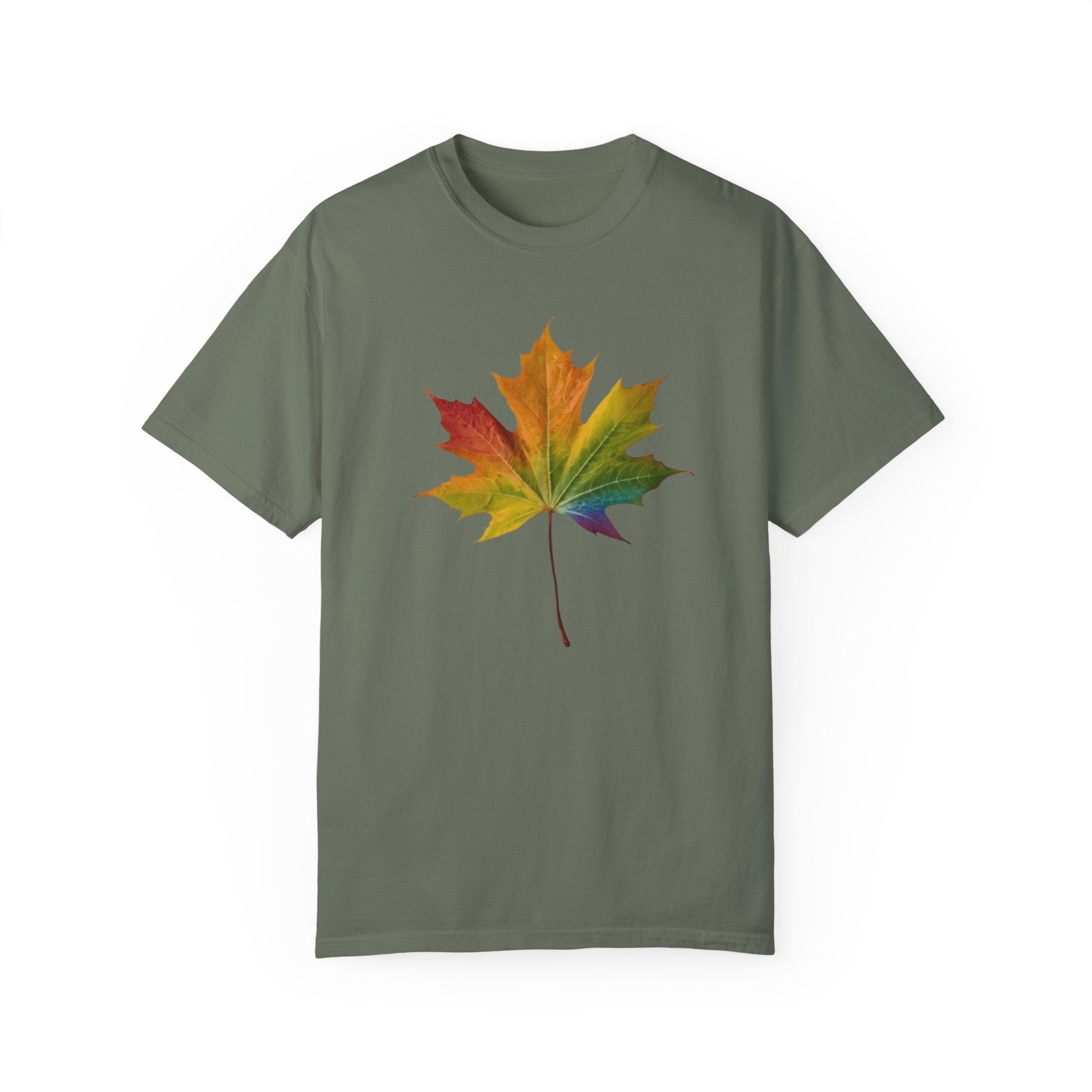Rainbow Maple Leaf T-shirt, Festival Clothing - Walmart.com