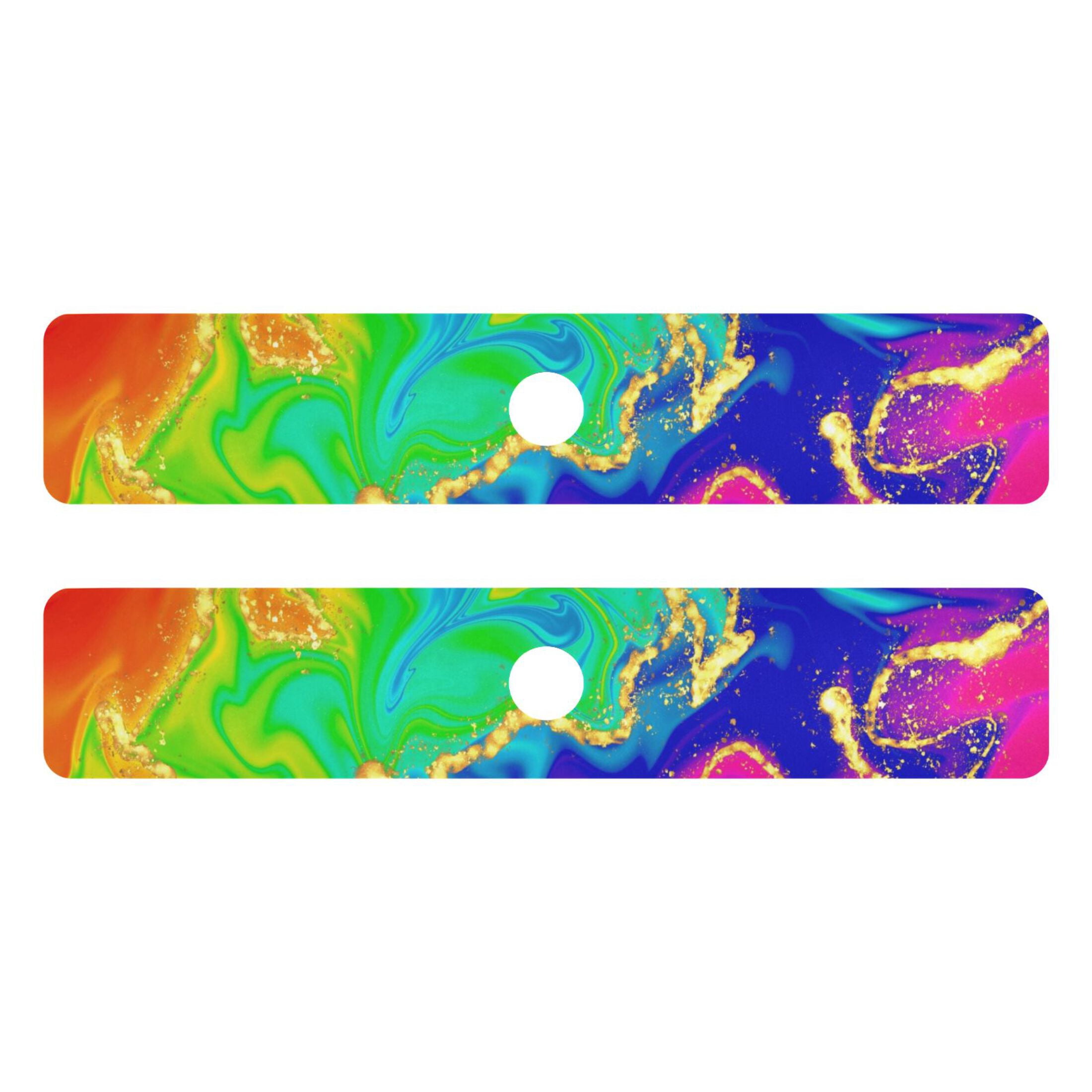 Rainbow Marble Abstract Watercolor 2 PCs Sink Splash Guard Set Kitchen ...