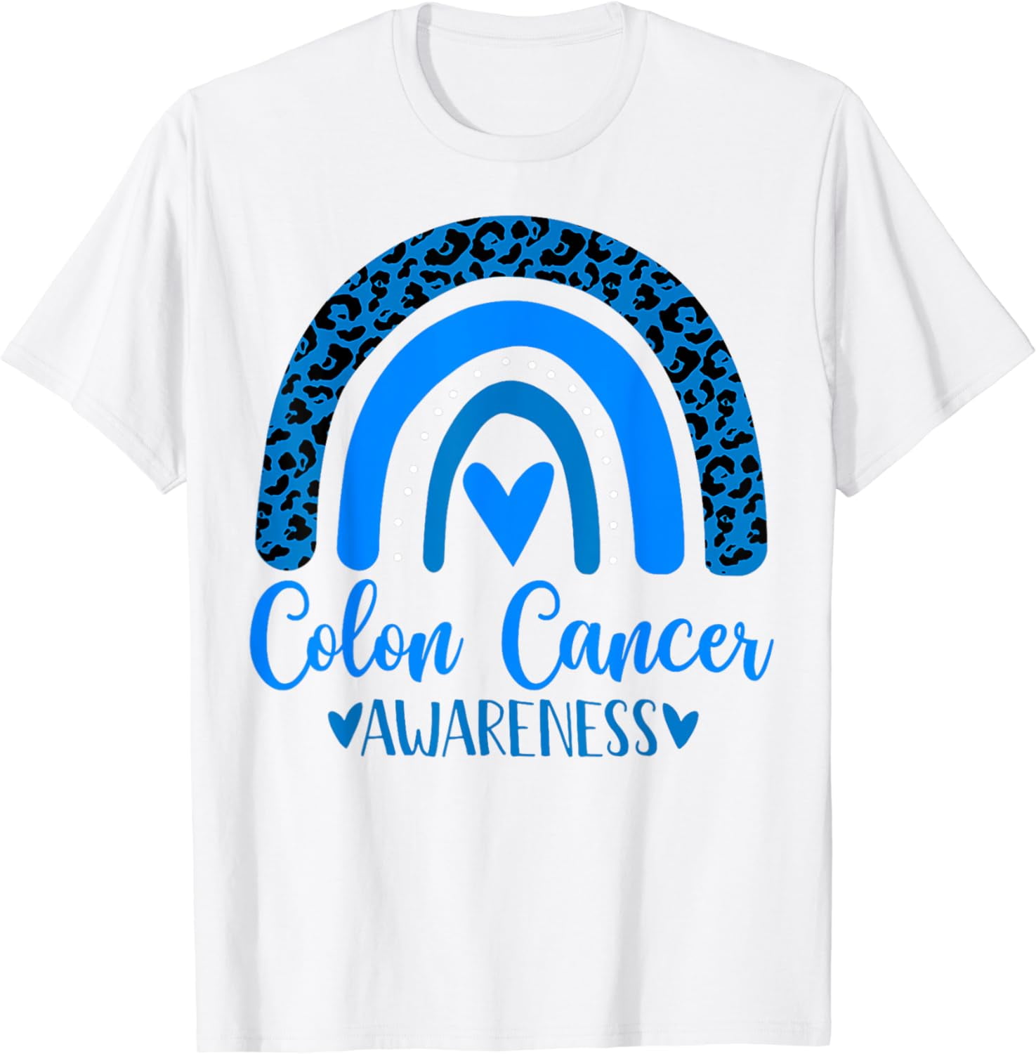 Rainbow March We Wear Blue Colorectal Cancer Awareness Colon T-Shirt ...