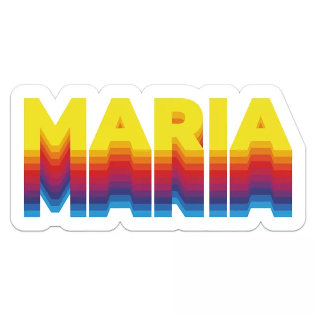 Rainbow Maria Name Sticker Phone Decal Water Bottle Stickers Car Decals ...