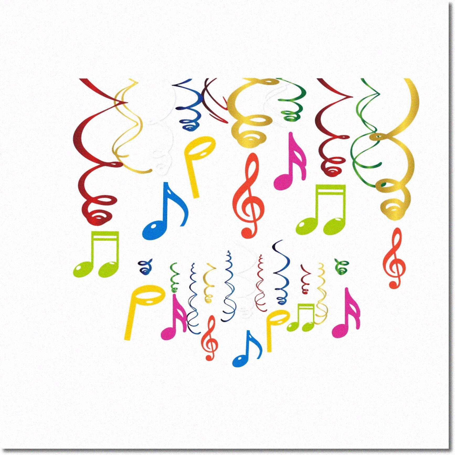 Rainbow Melody Swirls - Vibrant Music Note Hanging Decorations for ...