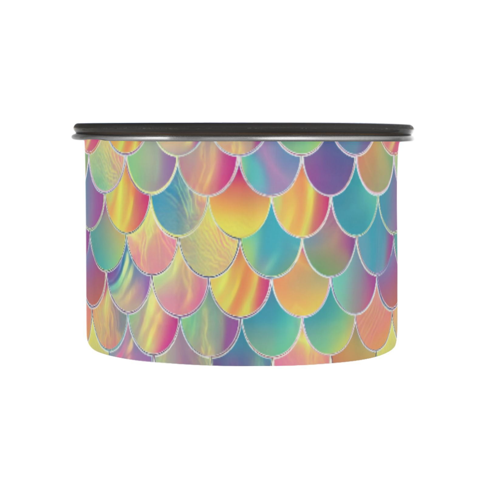 Rainbow Mermaid Scales Airtight Coffee Bean Canister 17oz Food Storage ...
