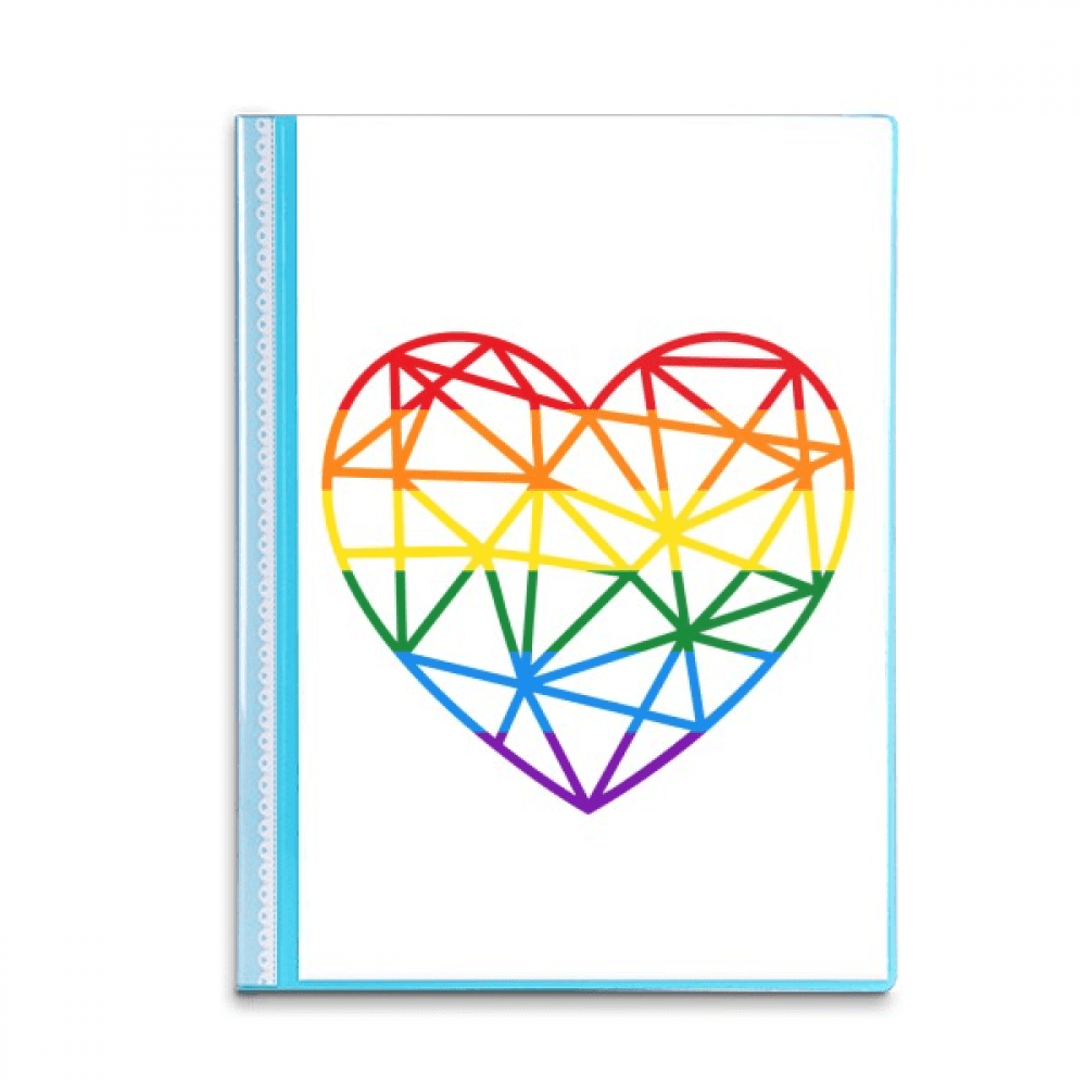 Rainbow Modelling Heart LGBT Book Sheet Protectors Portfolio Binder ...