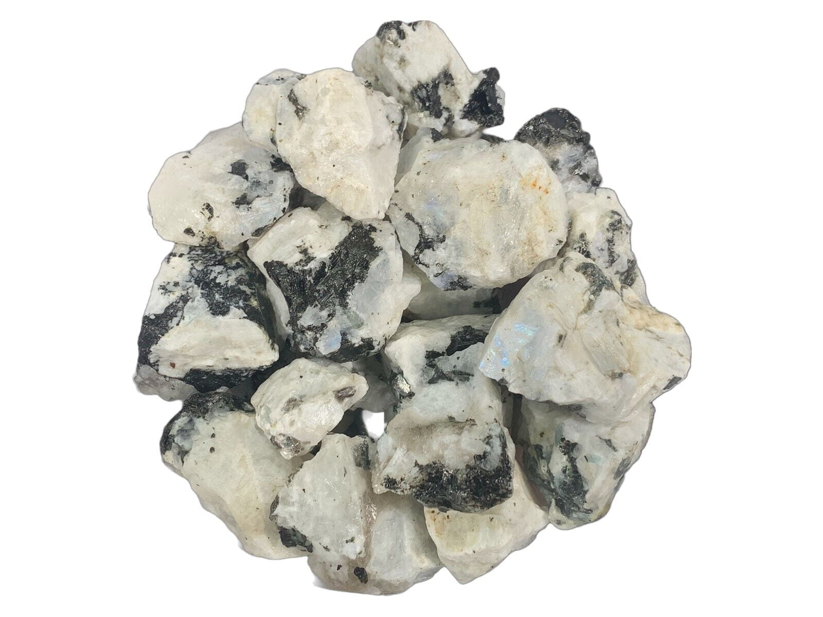 Rainbow Moonstone -Mine Run- Rough Rocks for Tumbling - Dispelling Fear and Anxiety, Good Luck ...