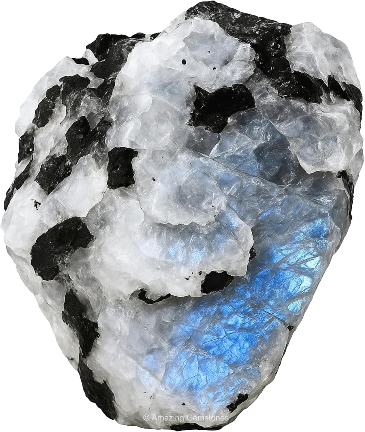 Rainbow Moonstone Raw Crystals and Healing Stones (1 Piece) - Walmart.com