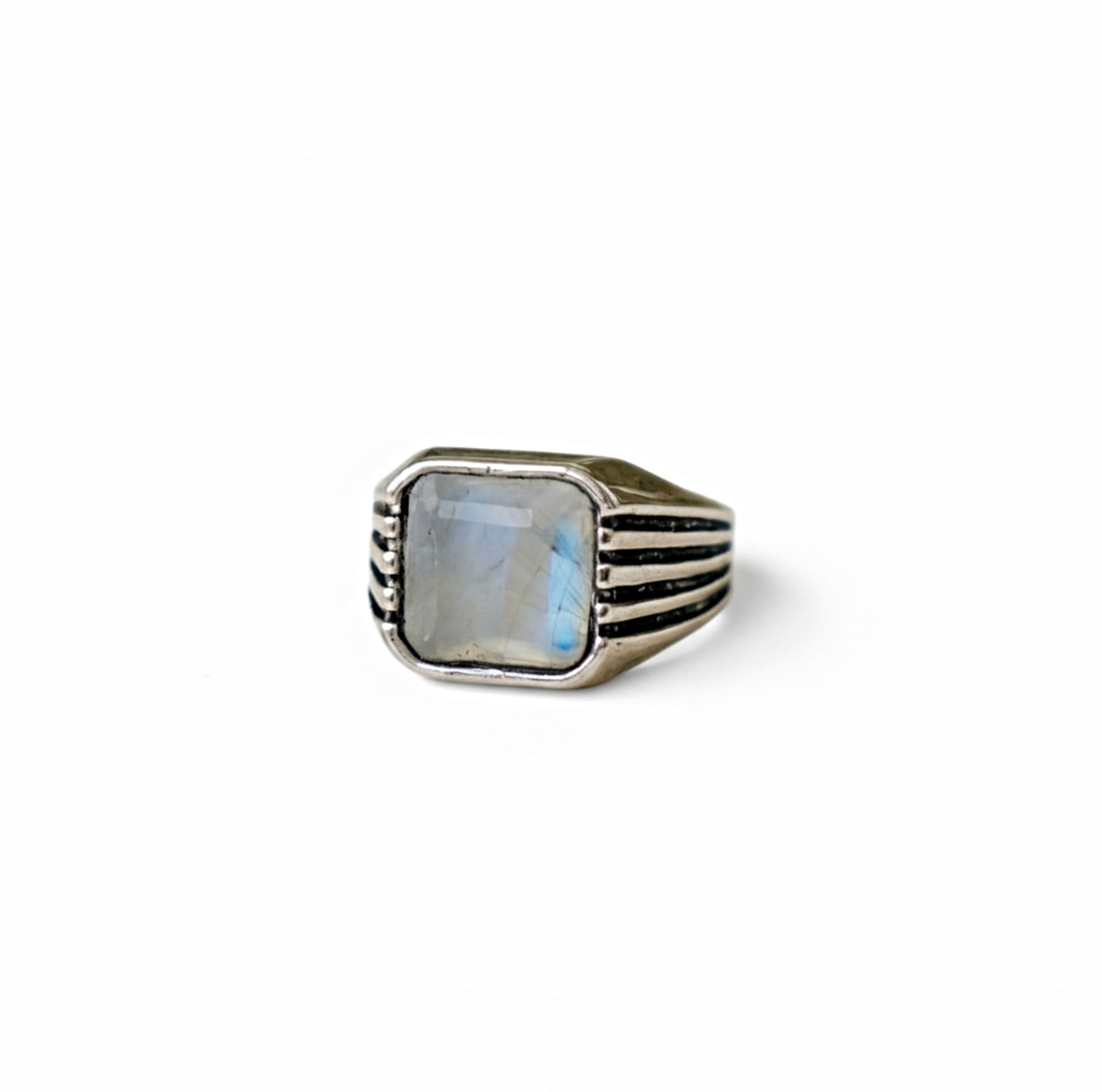 Rainbow Moonstone Ring, 925 Sterling Silver, Handmade Cushion Cut ...