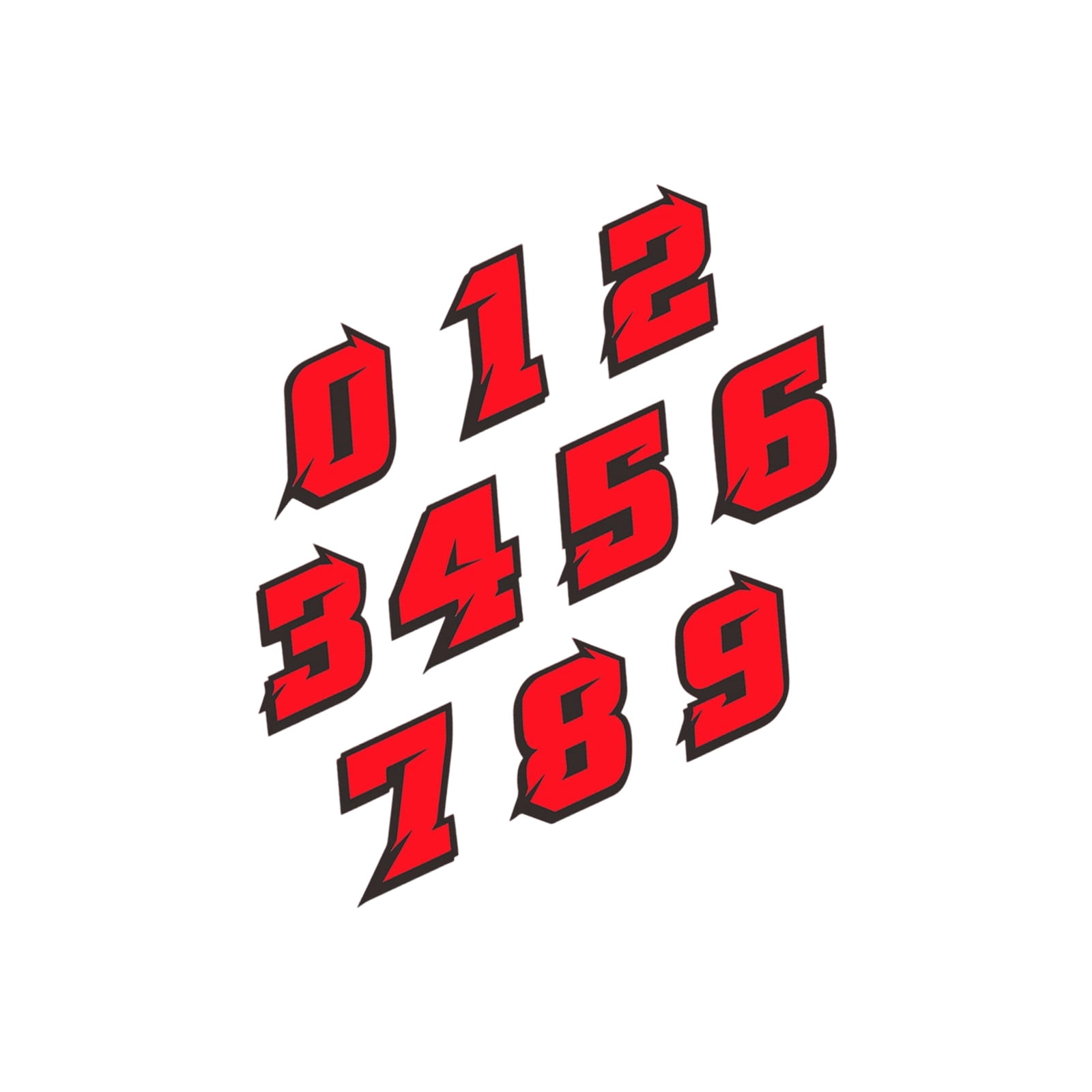 Rainbow Motorcycle Racing Number Stickers Waterproof UV Resistant ...