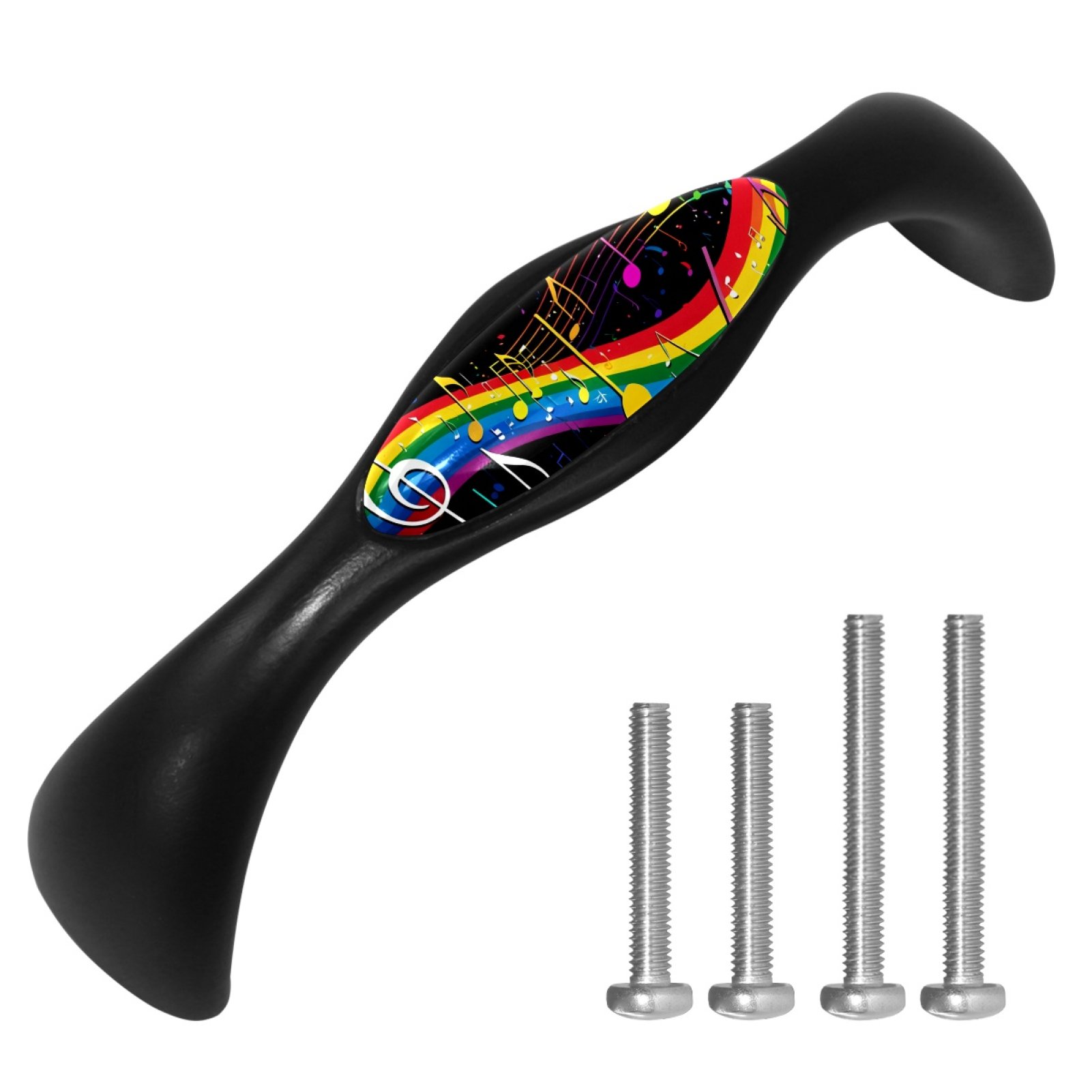 Rainbow Music Notes Kitchen Cabinet Pull Knobs Drawer Hardware Handles ...