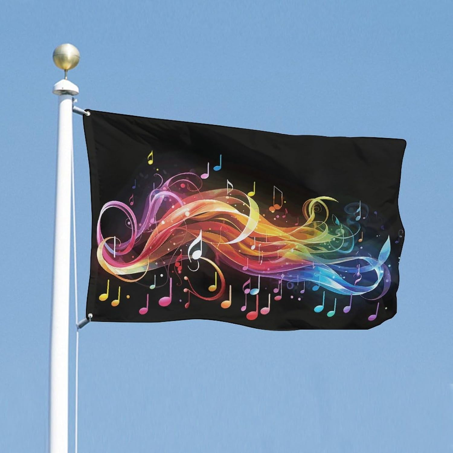 Rainbow Musical Note Melody Welcome Yard Flags for Anniversary Wedding ...