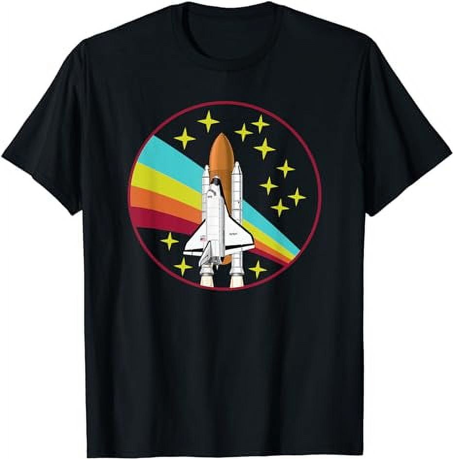 Rainbow NASA Space Shuttle Rocket Launch T-Shirt - Walmart.com