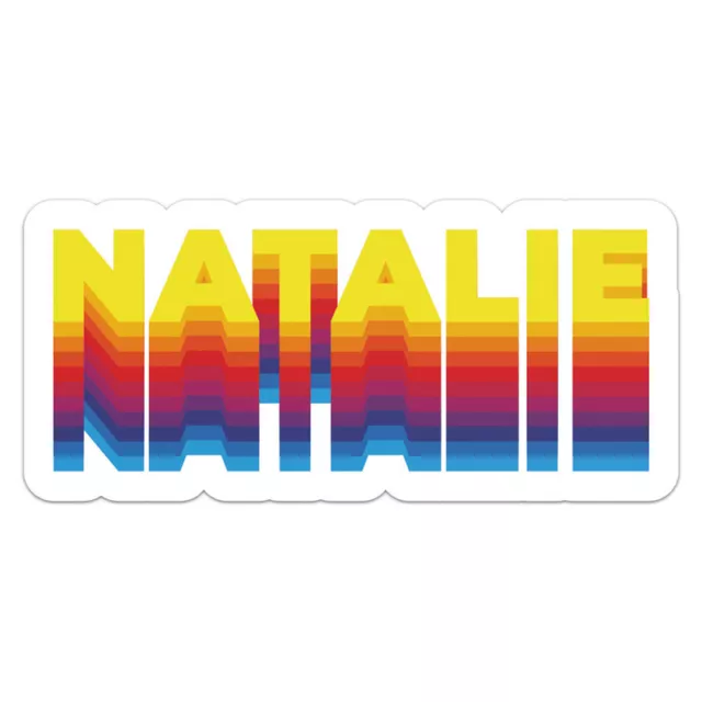 Rainbow Natalie Name Sticker Phone Decal Water Bottle Stickers Car ...