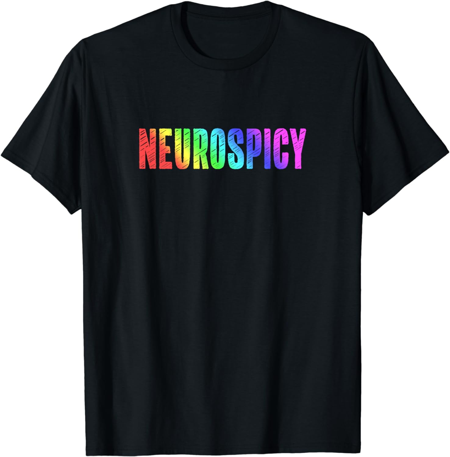 Rainbow Neurospicy Neurodivergent ADHD Autism Spectrum T-Shirt ...