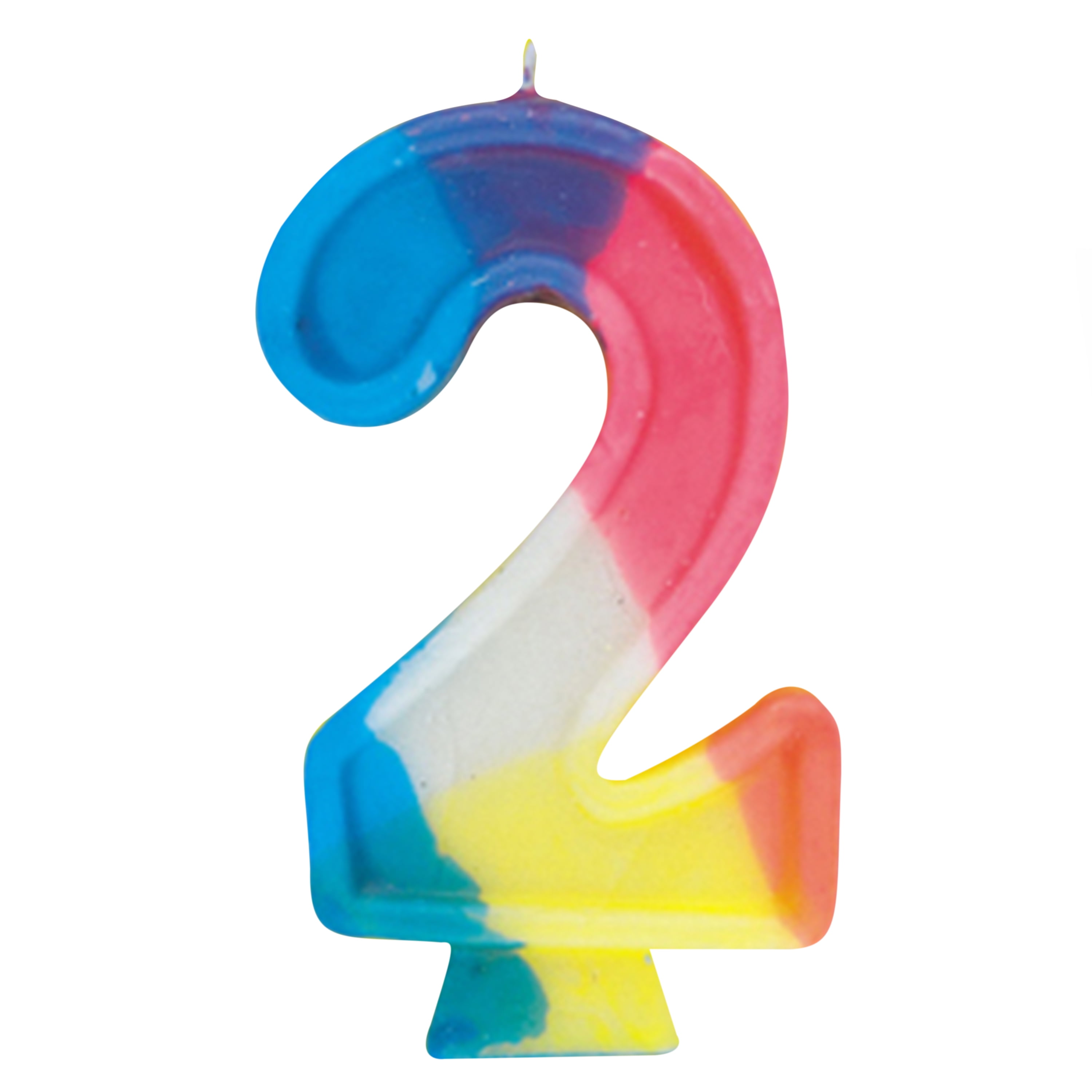 Rainbow Number 2 Birthday Candle - Walmart.com