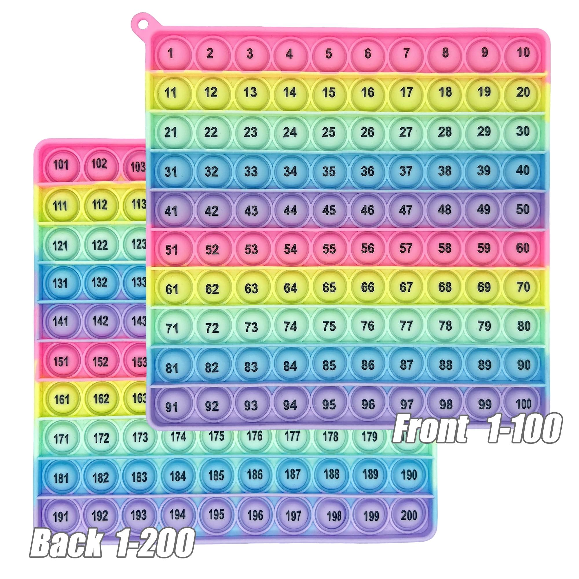Rainbow Numbers 1-200 Counting Mat ,Multiplication Learning, Sensory ...