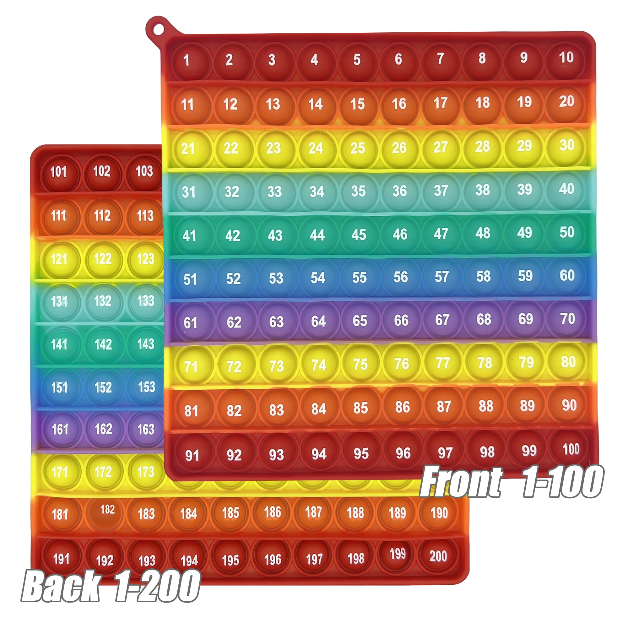 Rainbow Numbers 1-200 Counting Mat ,Multiplication Learning, Sensory ...