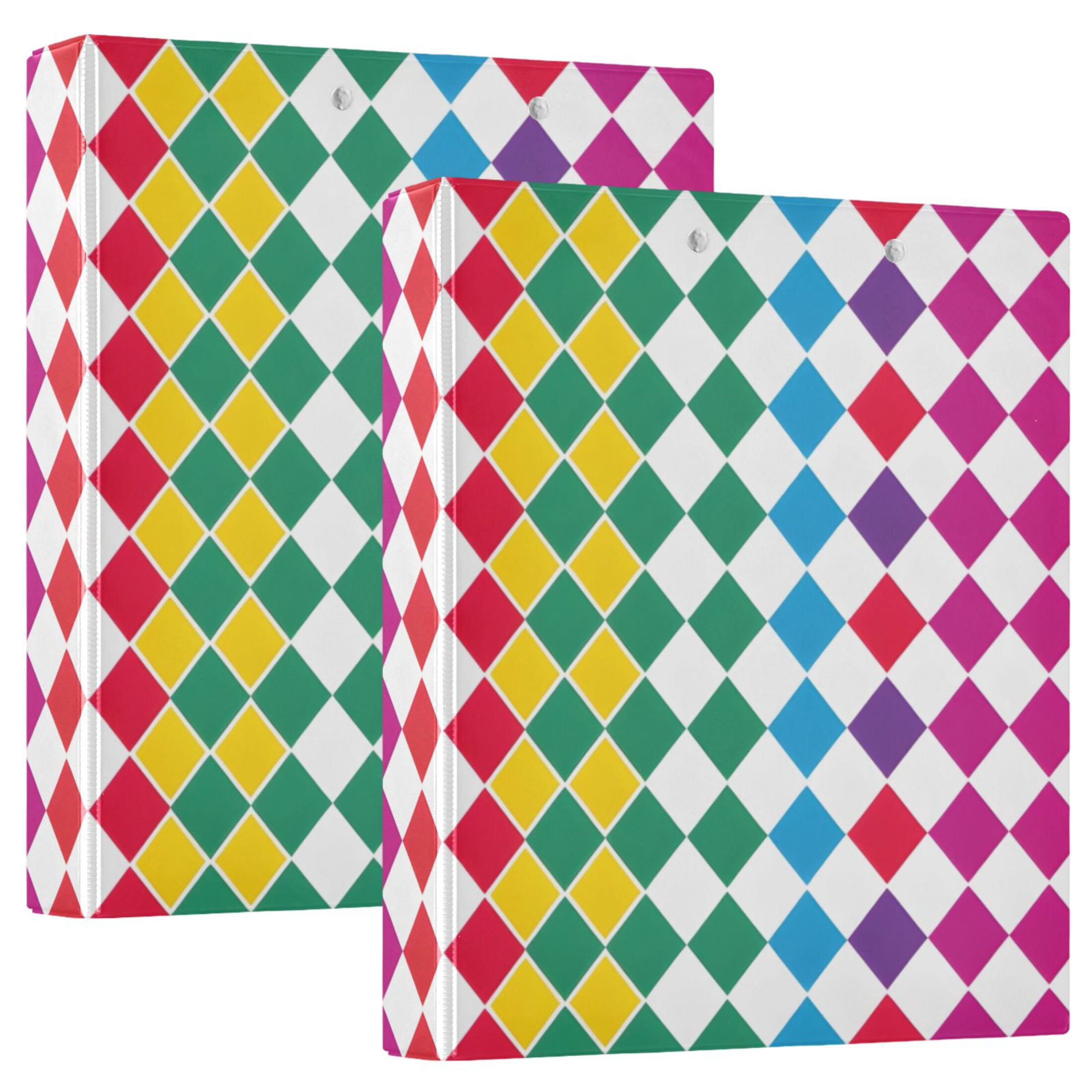 Rainbow Of Colors 3 Ring Binders 1.5 inch Hardcover File Folders with ...