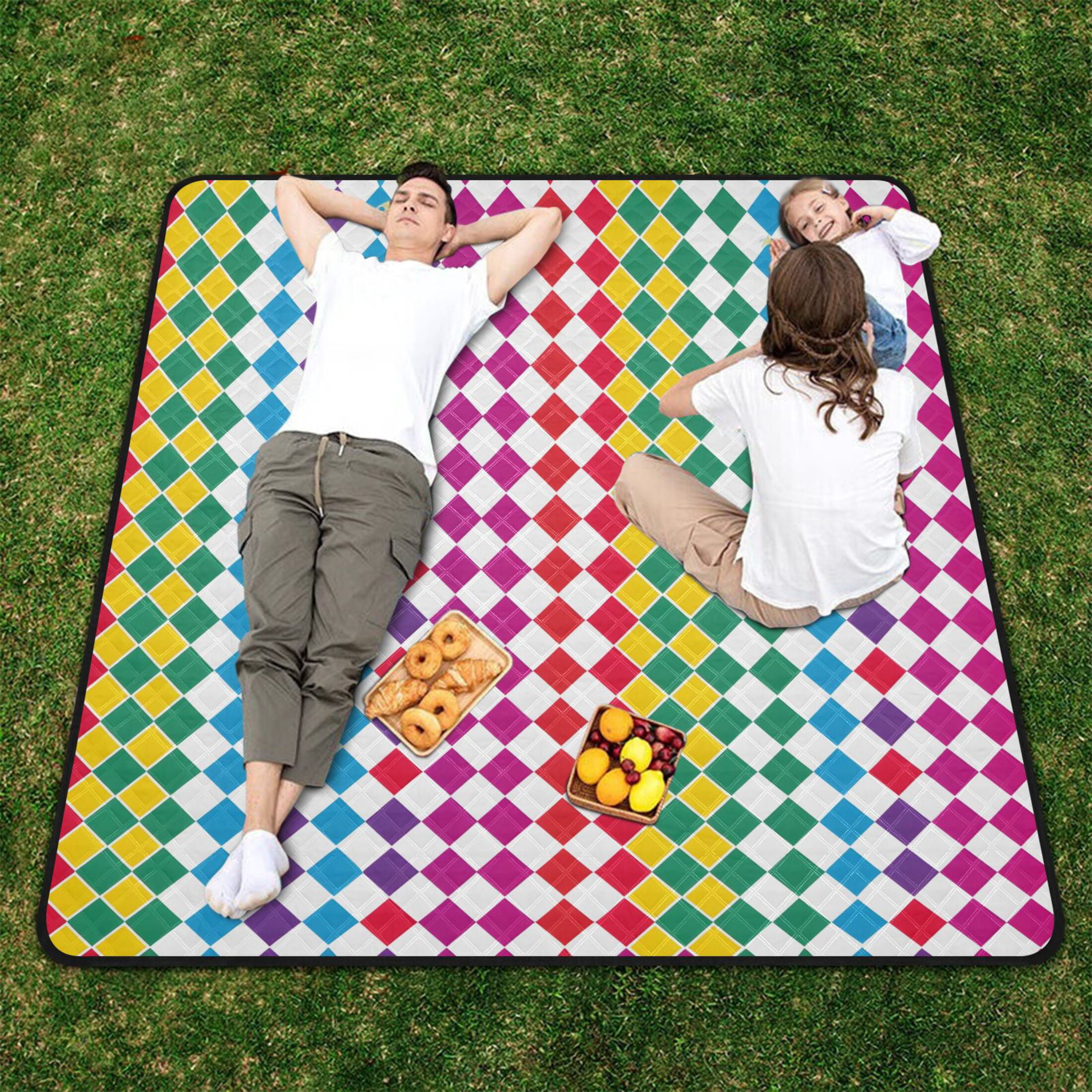 Rainbow Of Colors Beach Blanket Outdoor Picnic Blanket 78"x 78 ...