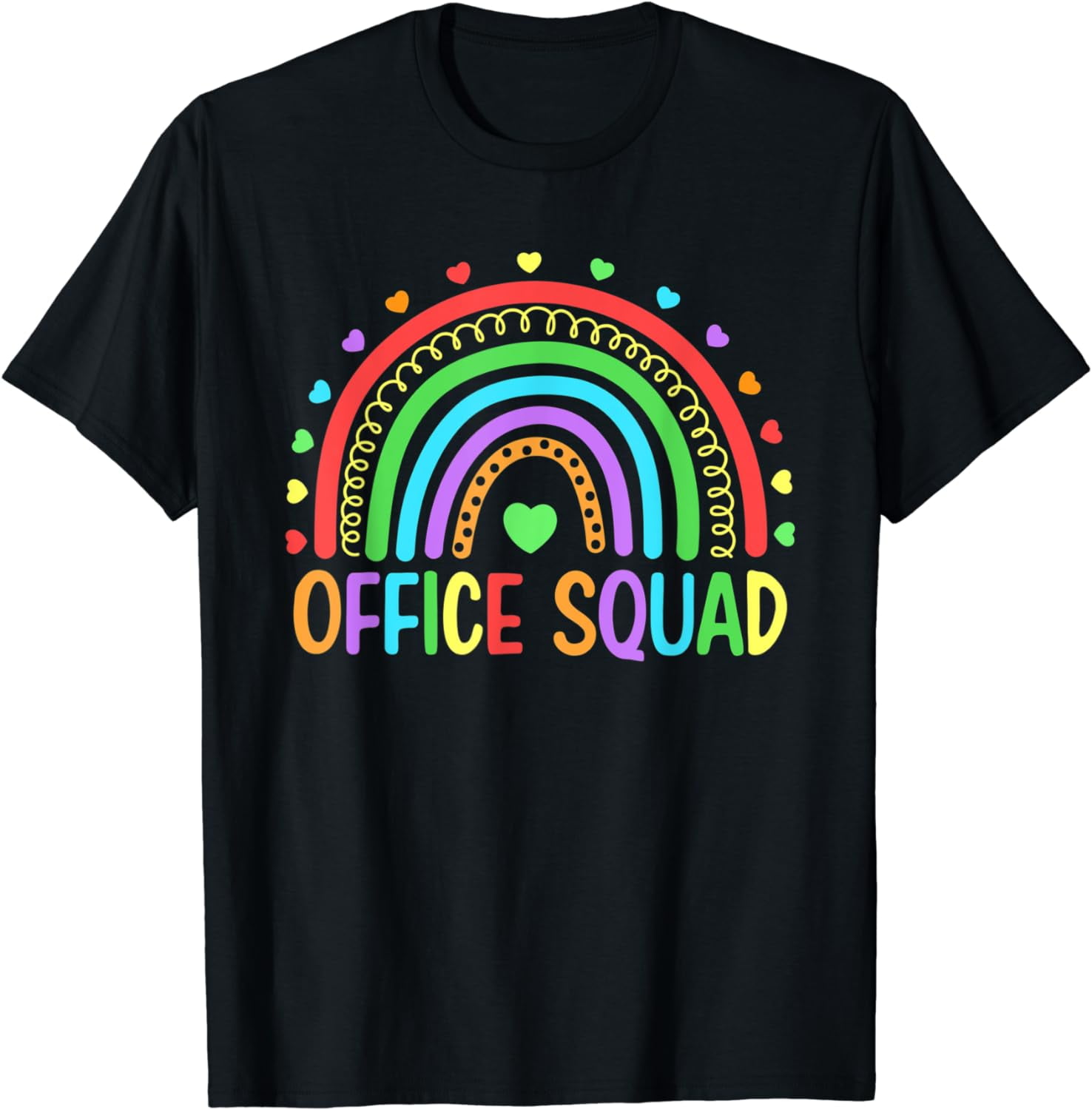 Rainbow Office Squad School Secretary Office Staff Clerk T-Shirt ...