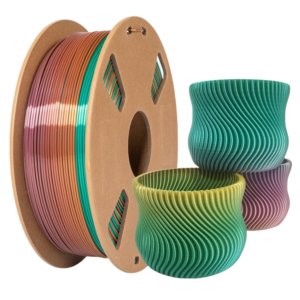 Rainbow PLA 3D Printer Filament 1.75mm, Multi-Color Changing PLA ...