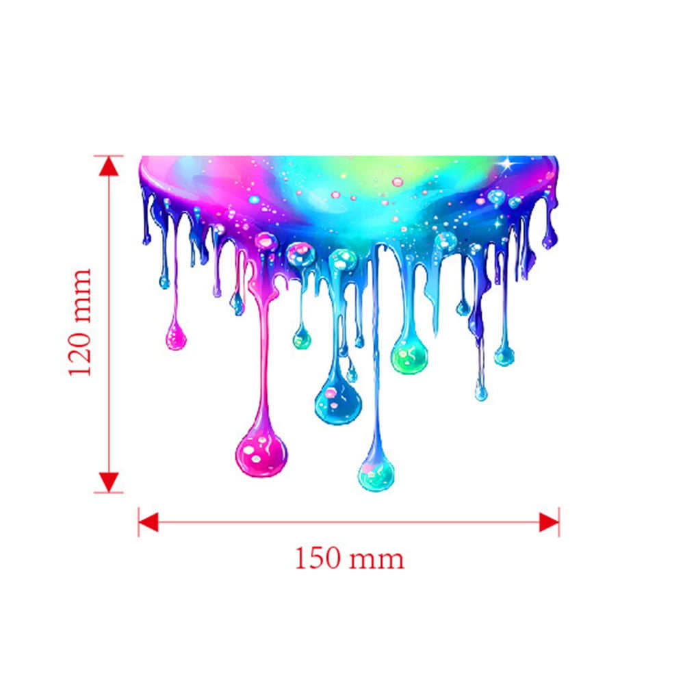 Rainbow paint graffiti car engine side fuel tank vinyl decal Scratch ...