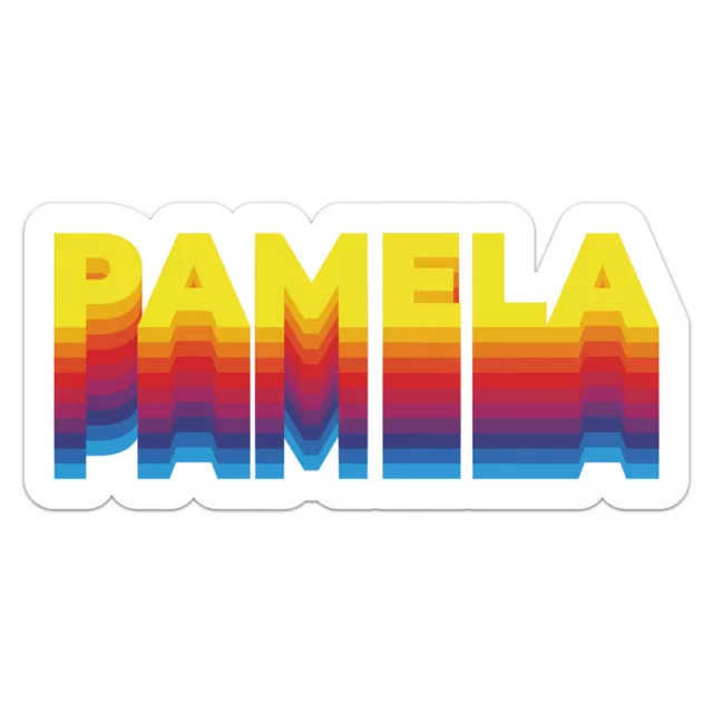 Rainbow Pamela Name Sticker Phone Decal Water Bottle Stickers Car ...