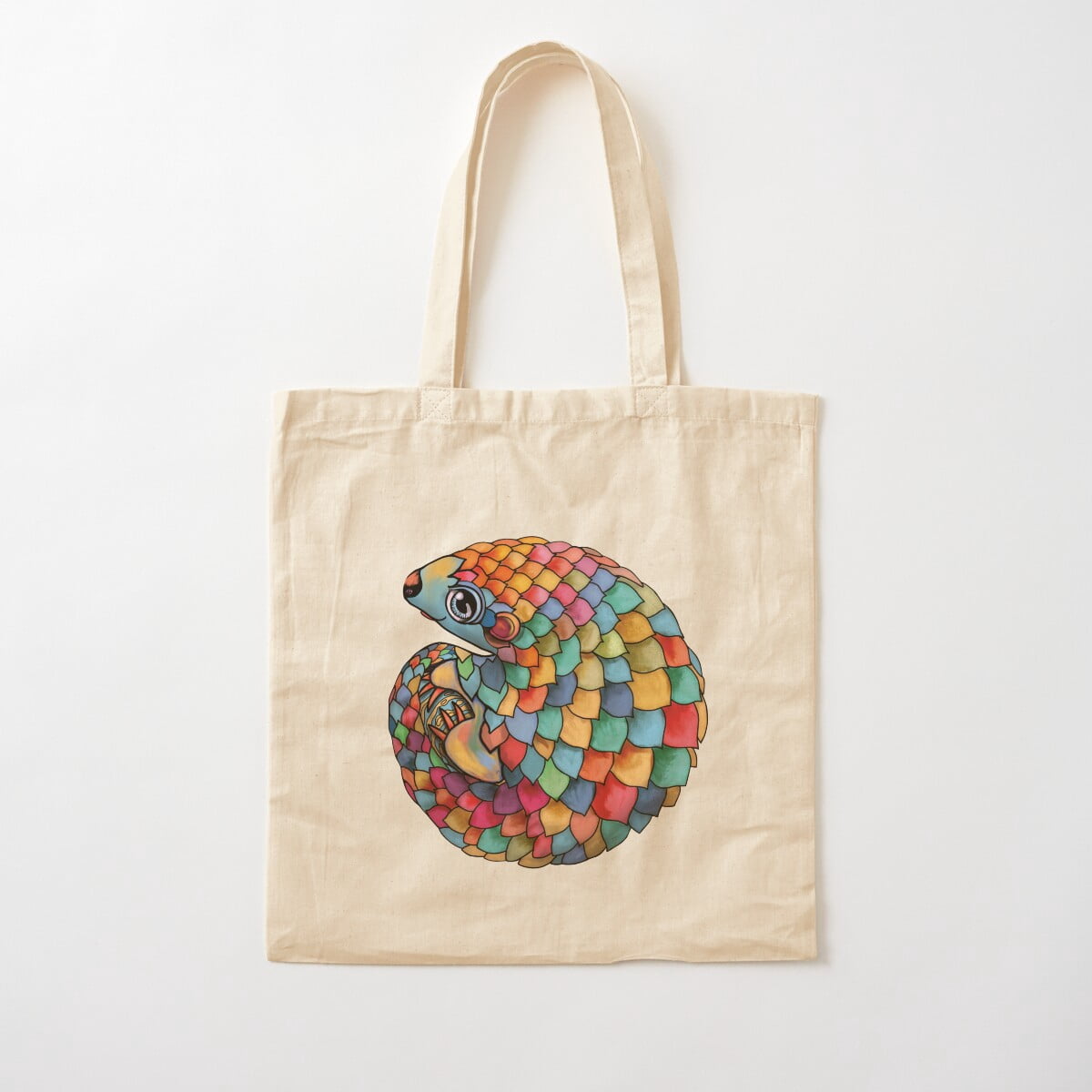 Rainbow Pangolin Cotton Tote Bag Canvas Tote Bag, Family Gift For ...