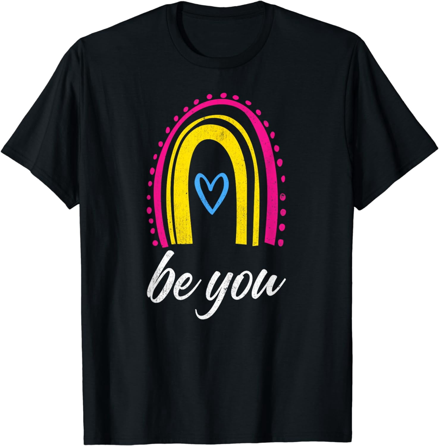 Rainbow Pansexual Flag LGBTQ Pan Pride Month Be You Vintage T-Shirt ...