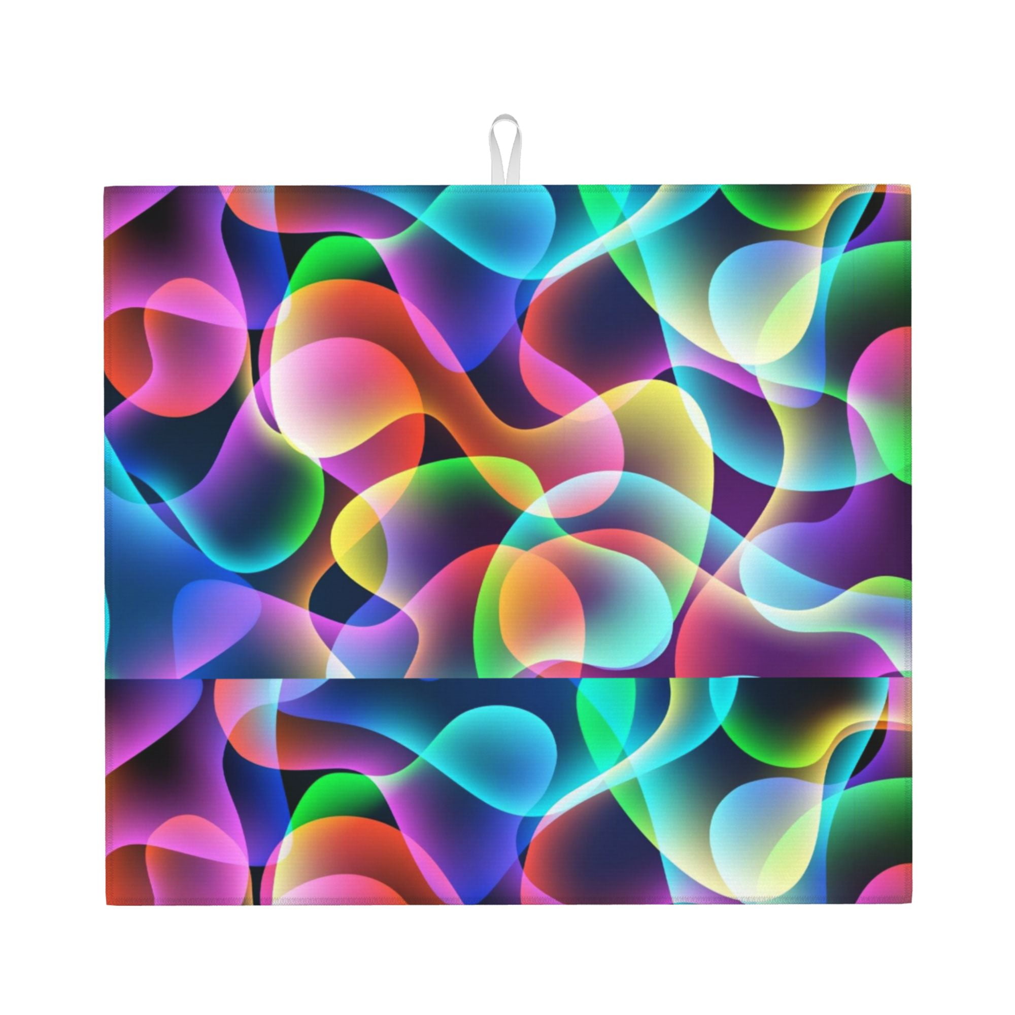 Rainbow Patterns Wallpaper Microfiber Kitchen Counter Mat,Dish Drying ...
