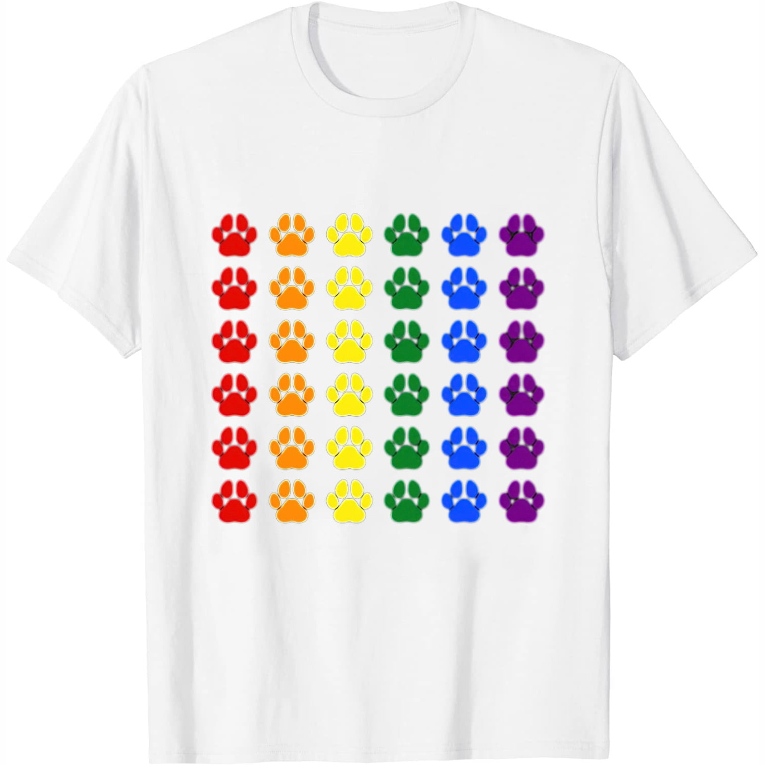 Rainbow Paw Print Dog Paw LGBT Pride LGBT Supporter Costume T Shirt ...