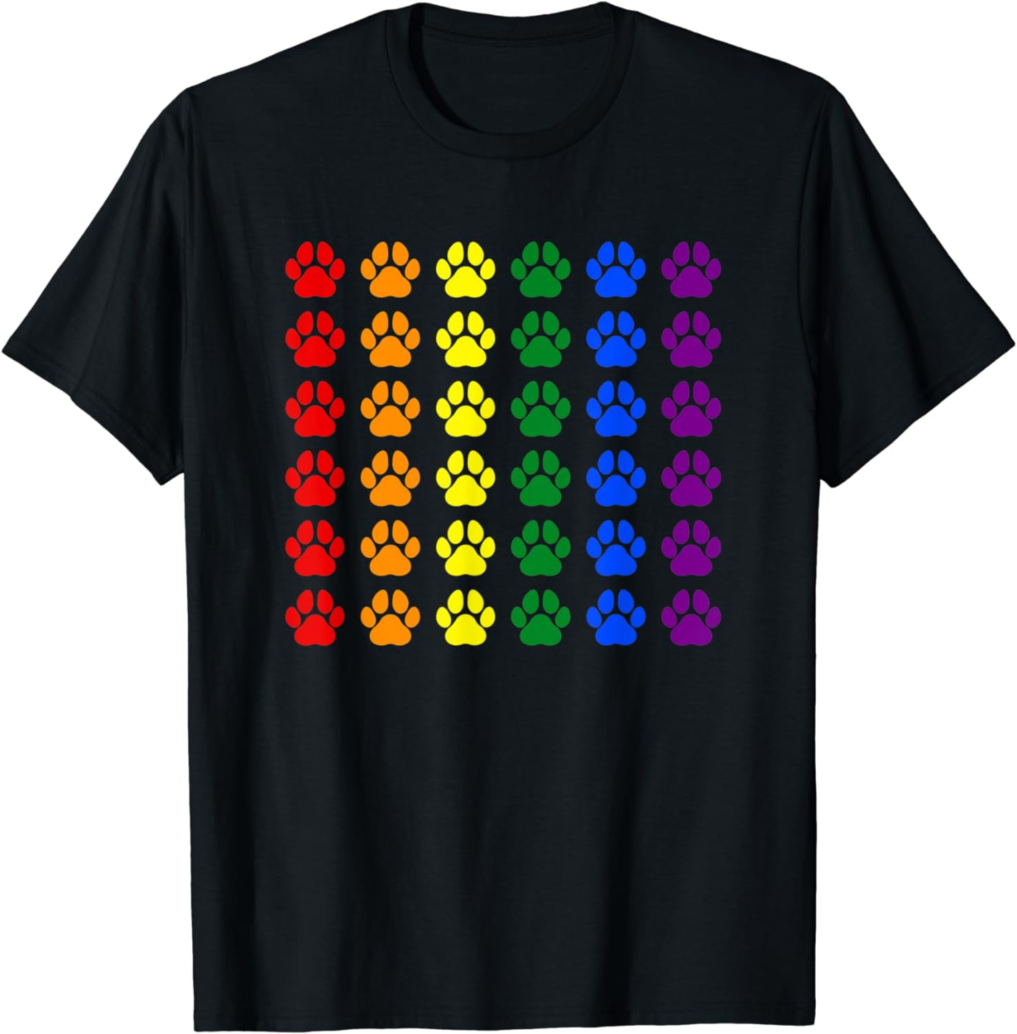 Rainbow Paw Print Dog Paw LGBT Pride LGBT Supporter Costume T-Shirt ...