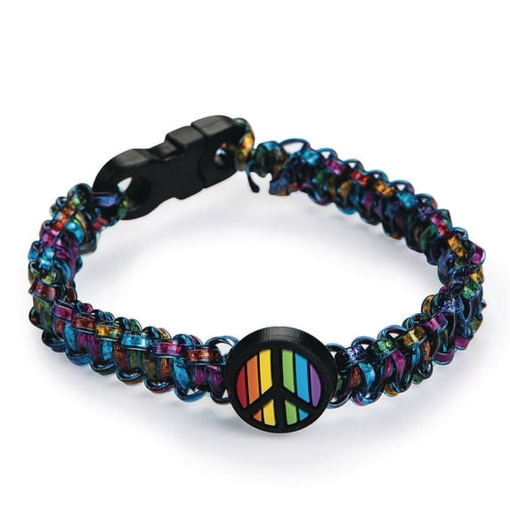 Rainbow Peace Sign Bracelets Craft Kit (Pack of 24) - Walmart.com