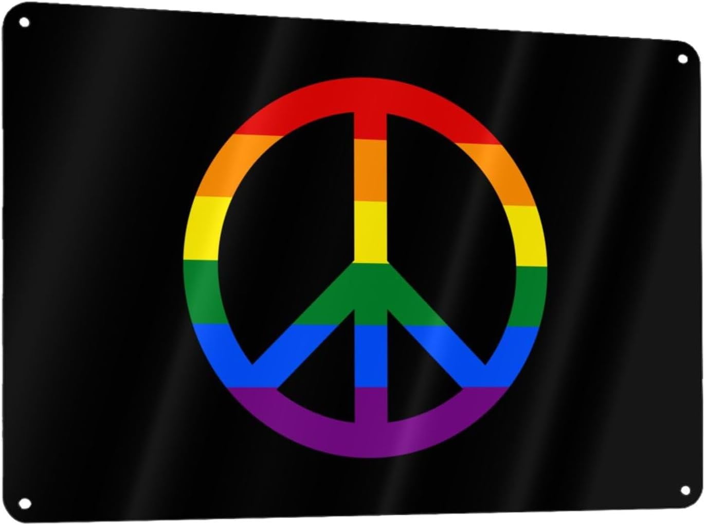 Rainbow Peace Sign Metal Tin Sign 8x12 Inch - Walmart.com