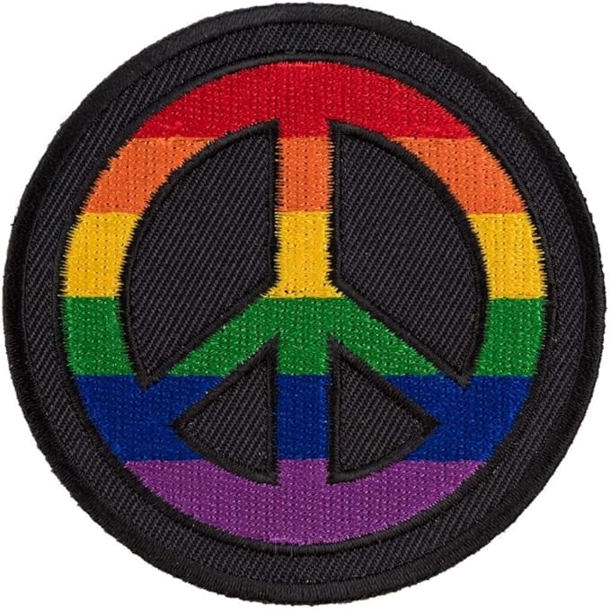 Rainbow Peace Sign Round Patch, Peace Sign Patches - Walmart.com
