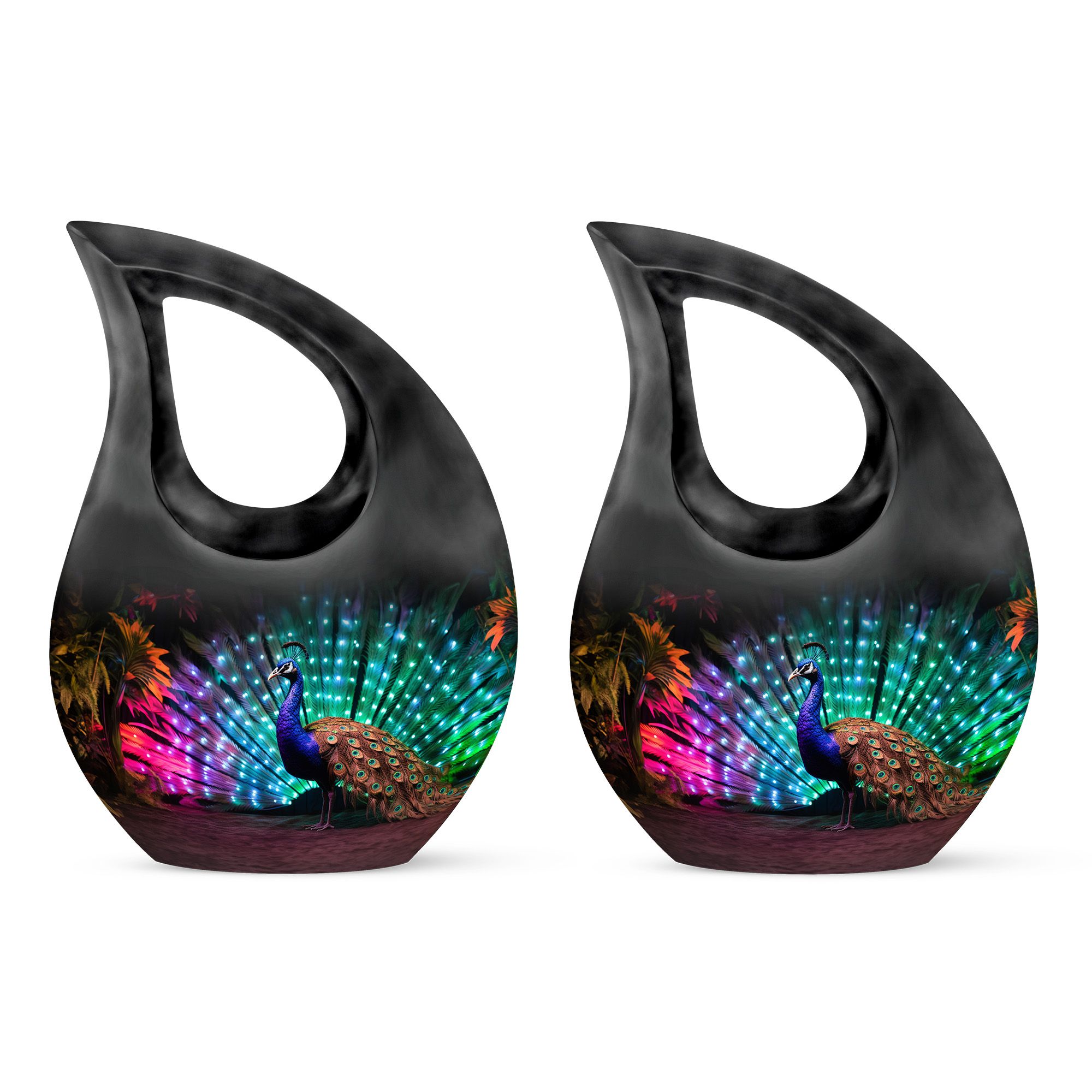 Rainbow Peacock Decorative Urns - Adult Cremation Urns -Miniature Urns ...