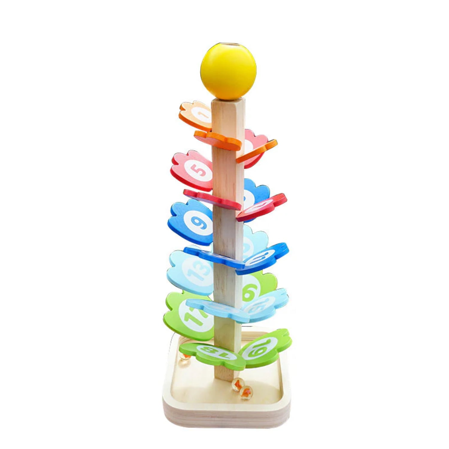 Rainbow Petal Wooden Ball Track Toy - Walmart.com