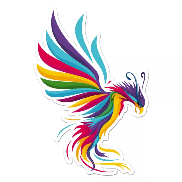 Rainbow Phoenix Sticker Phone Decal Water Bottle Stickers Car Decals ...