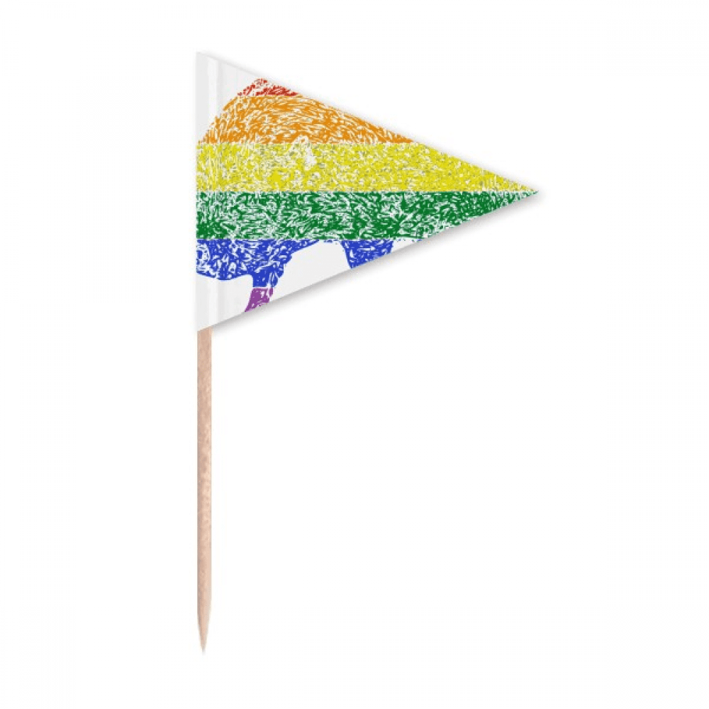 Rainbow Pig LGBT Toothpick Triangle Cupcake Toppers Flag - Walmart.com
