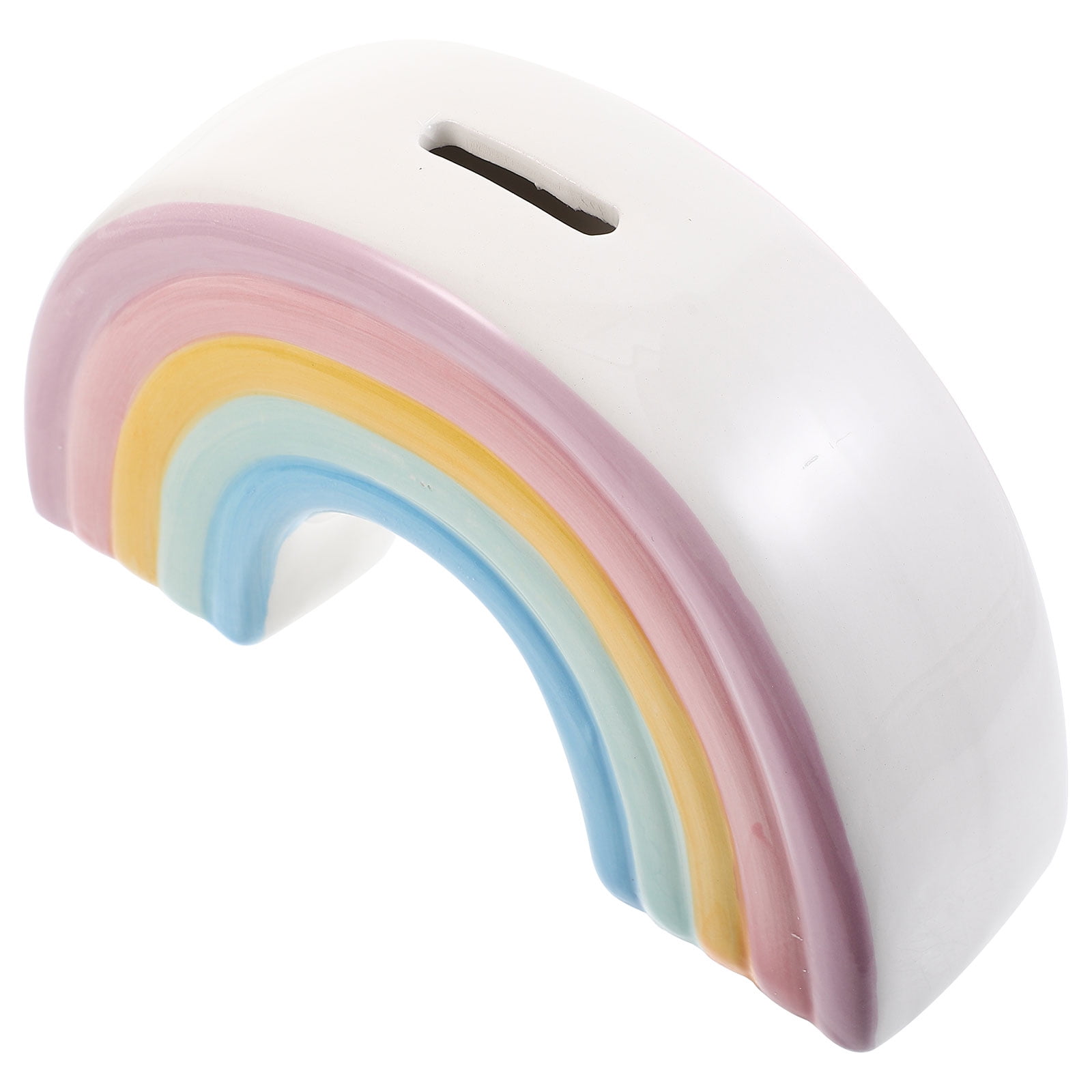 Rainbow Piggy Bank Storage Pot Coin Childrens Toys Nursery Decorative ...