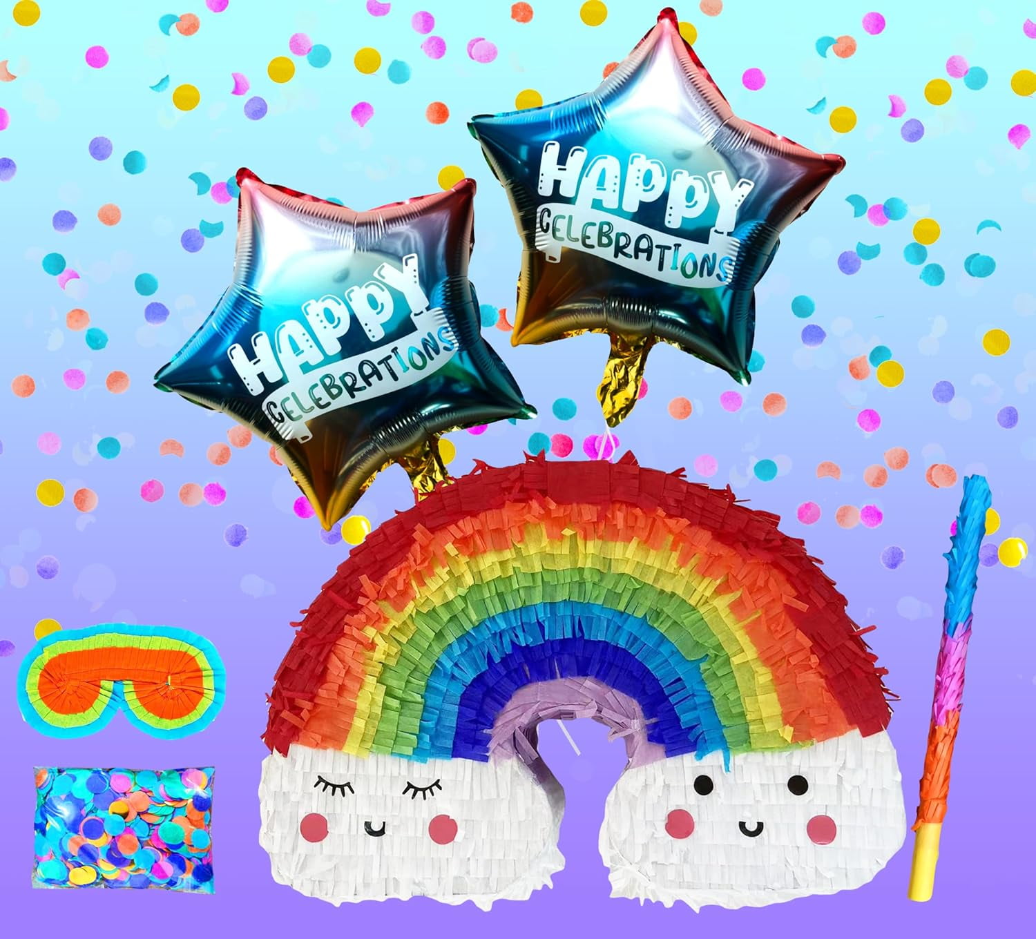 Rainbow Pinatas Set for Birthday Party Girls,Perfect for Theme Parties ...