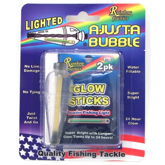 Double X Tackle Lighted A-Just-A Bubble 1/4oz Fishing Float Clear ...