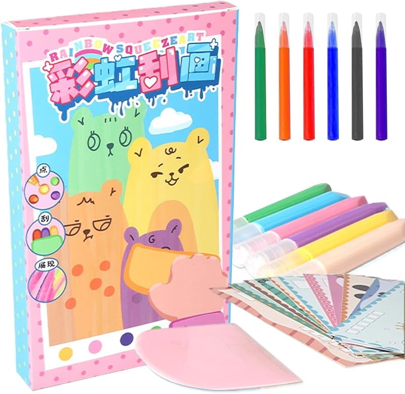 Rainbow Pointillism Scratch, Scratches Painting, Rainbow Dot Scratch ...