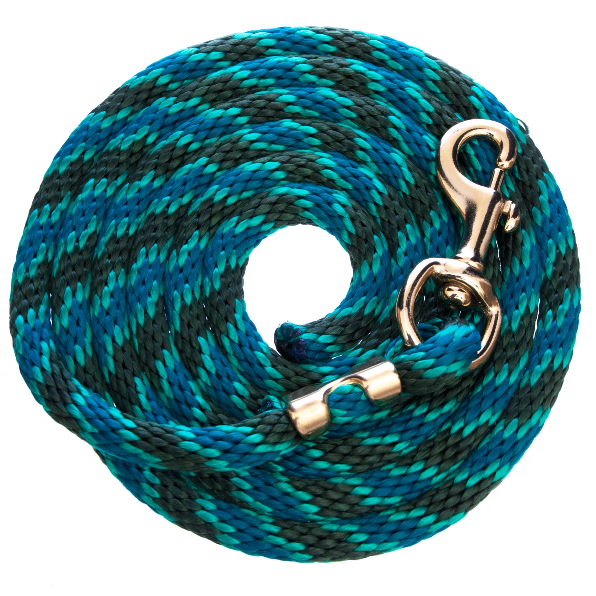 Rainbow Poly Lead Rope Color: Hunter/Kelly/Teal - Walmart.com