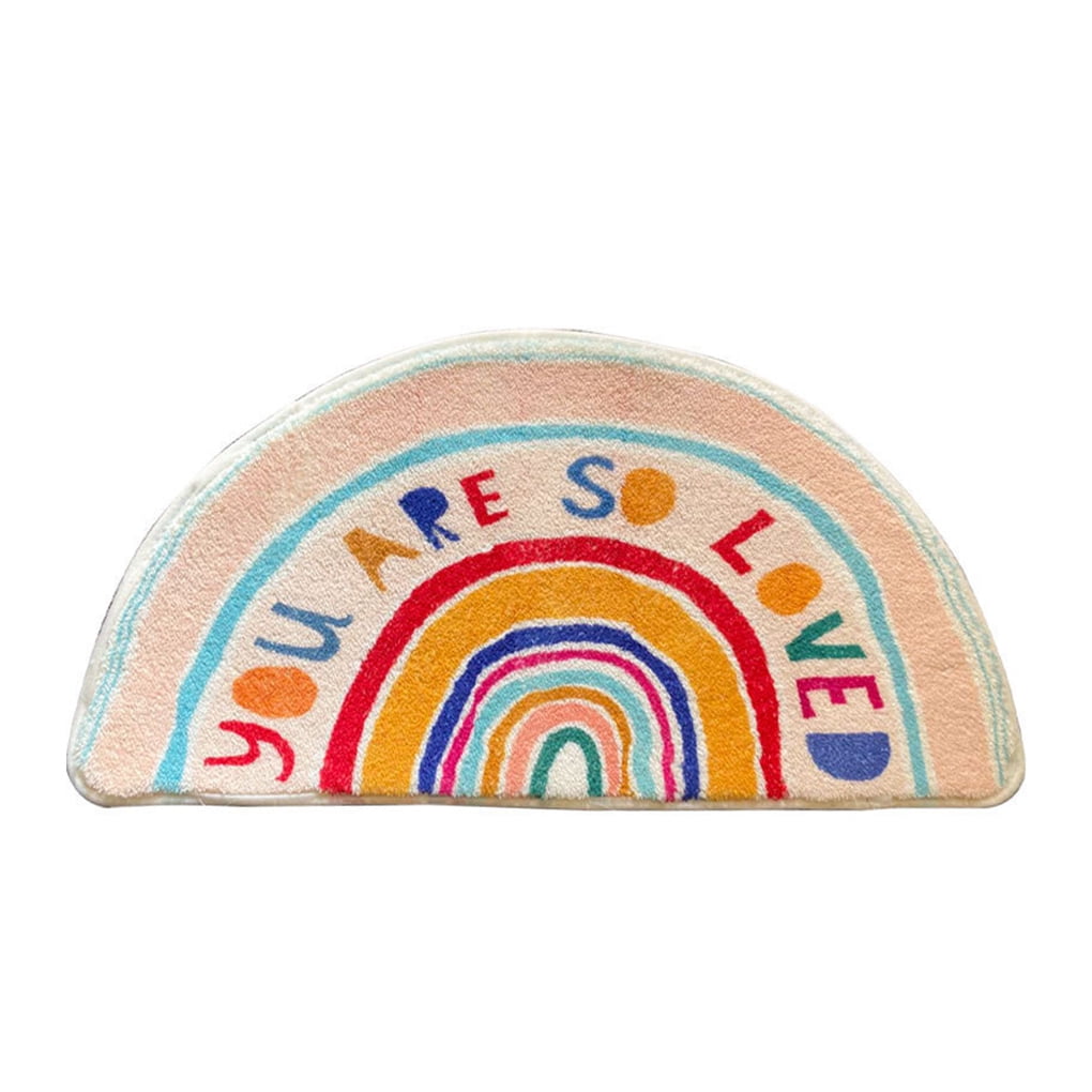 Rainbow Polyester Colorful Rainbow Carpet To Brighten Up Living Space ...