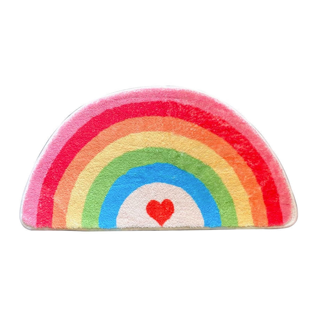 Rainbow Polyester Colorful Rainbow Carpet To Brighten Up Living Space ...