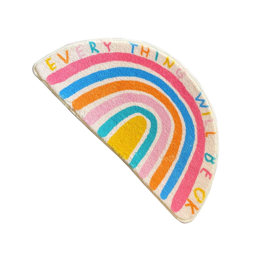 Rainbow Polyester Colorful Rainbow Carpet To Brighten Up Living Space ...