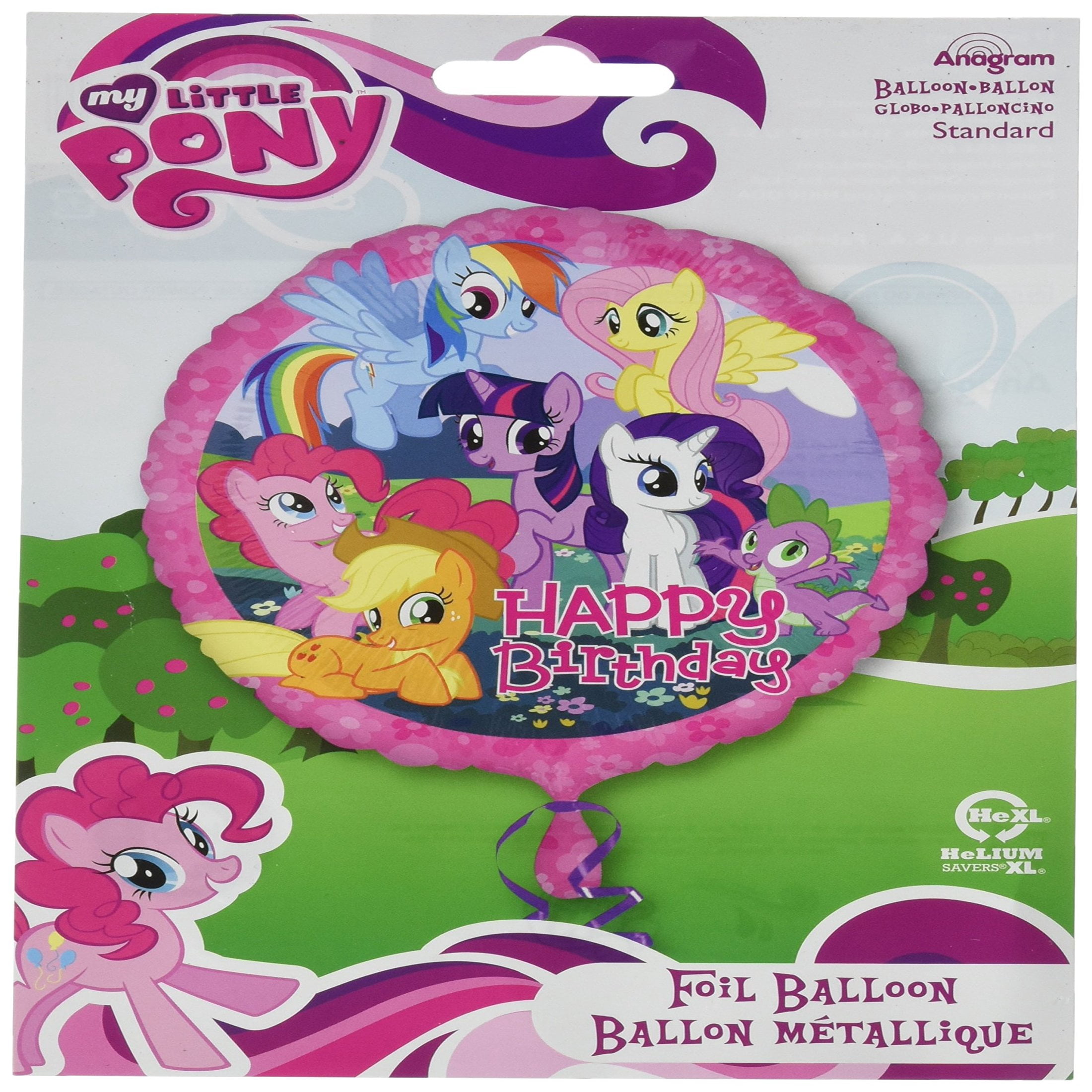Rainbow Pony Party Balloons - Vibrant Multicolor 17'' Balloons for My ...