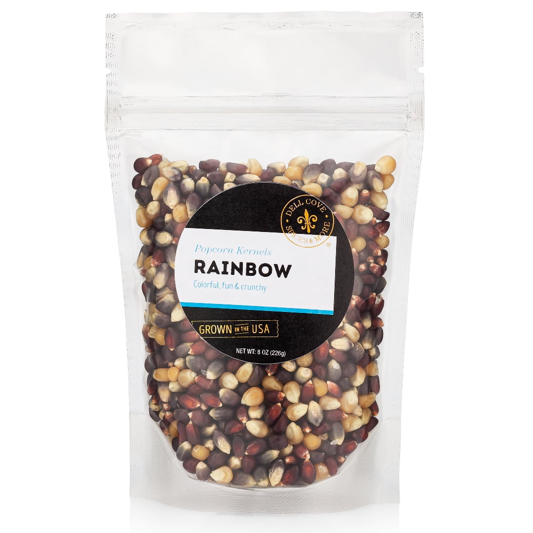 Rainbow Popcorn Kernels - Dell Cove Spices - Create Colorful & Tasty ...